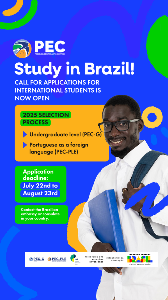 Abertas as Inscrições para os Editais – Seleção PEC-G e PEC-PLE 2025 ...